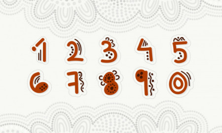 Numbers in aboriginal art style - Download Graphics & Vectors